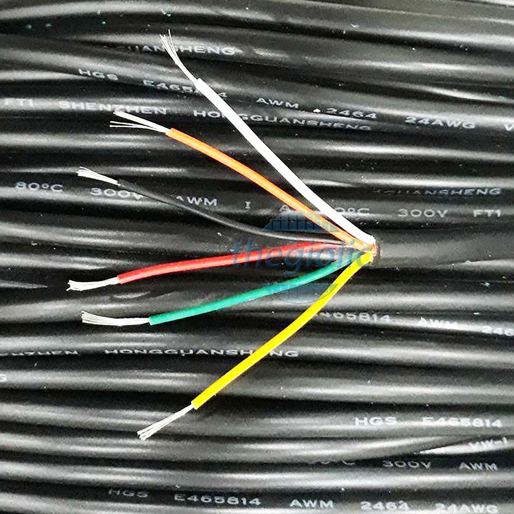 Dây Cáp Nhôm 6 Lõi UL2464-24AWG-6C 6x0.2mm2 Vỏ PVC