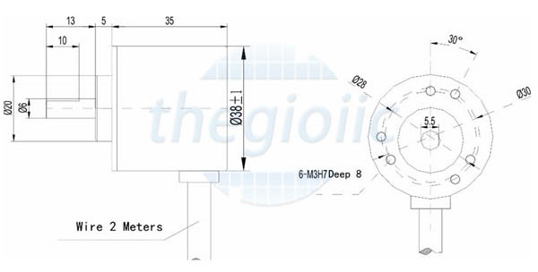 LPD3806-400BM Rotary Encoder 400 Xung NPN