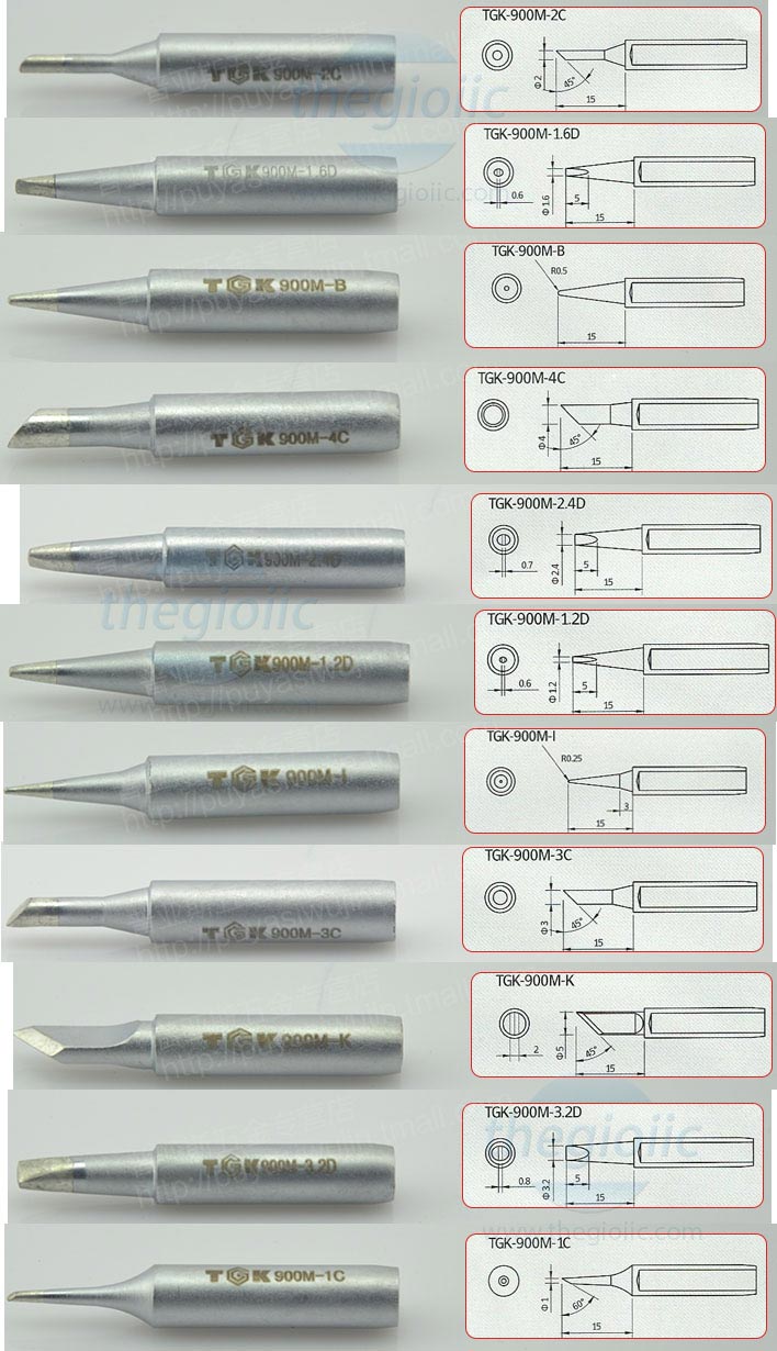 Đầu Mũi Hàn, Típ Hàn TGK 900M-1.2D Chất Lượng Cao 1.2mm