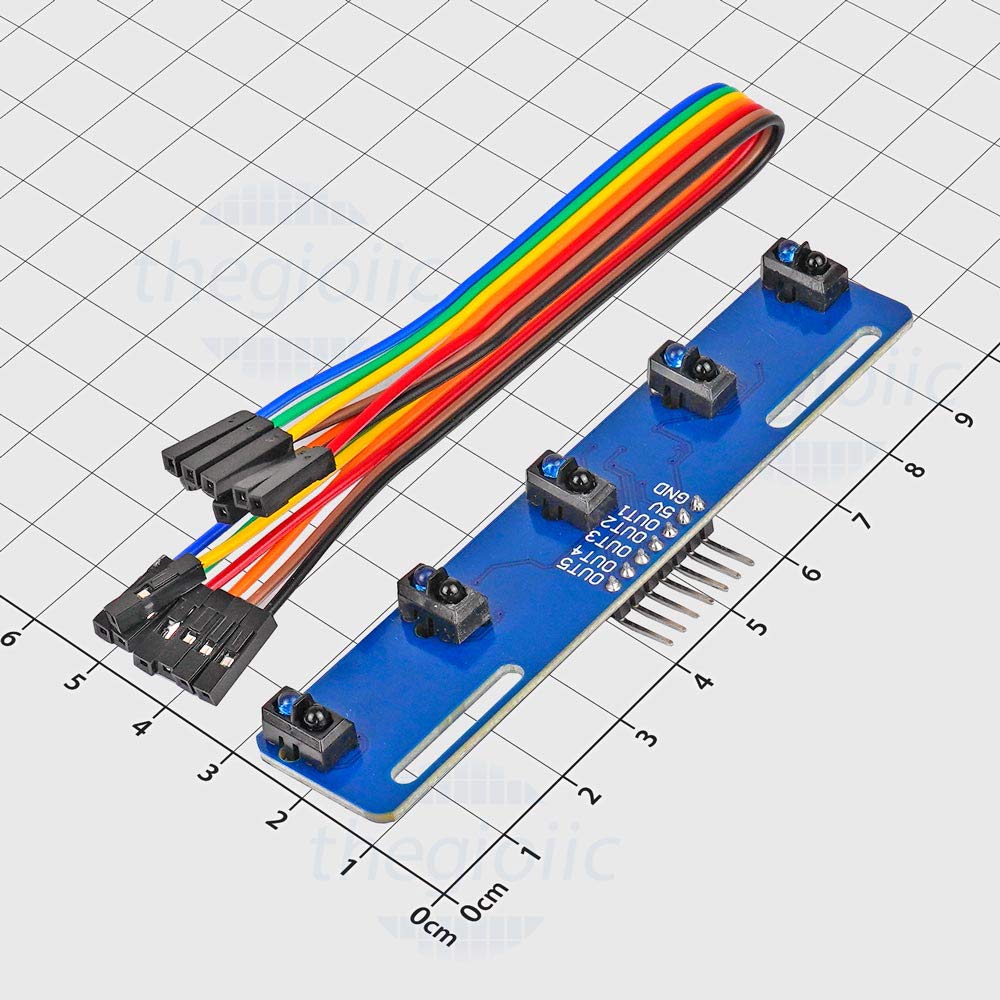 TCRT5000 Cảm Biến Dò Line 5 Kênh Khoảng Cách 10-15mm