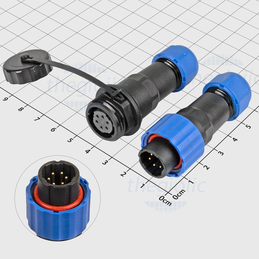 SP16-5P Bộ Đầu Nối Dây Chống Nước 5 Chân Thẳng