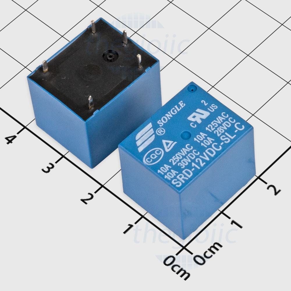 SRD-12VDC-SL-C Rơ Le 12VDC 10A SPDT 5 Chân