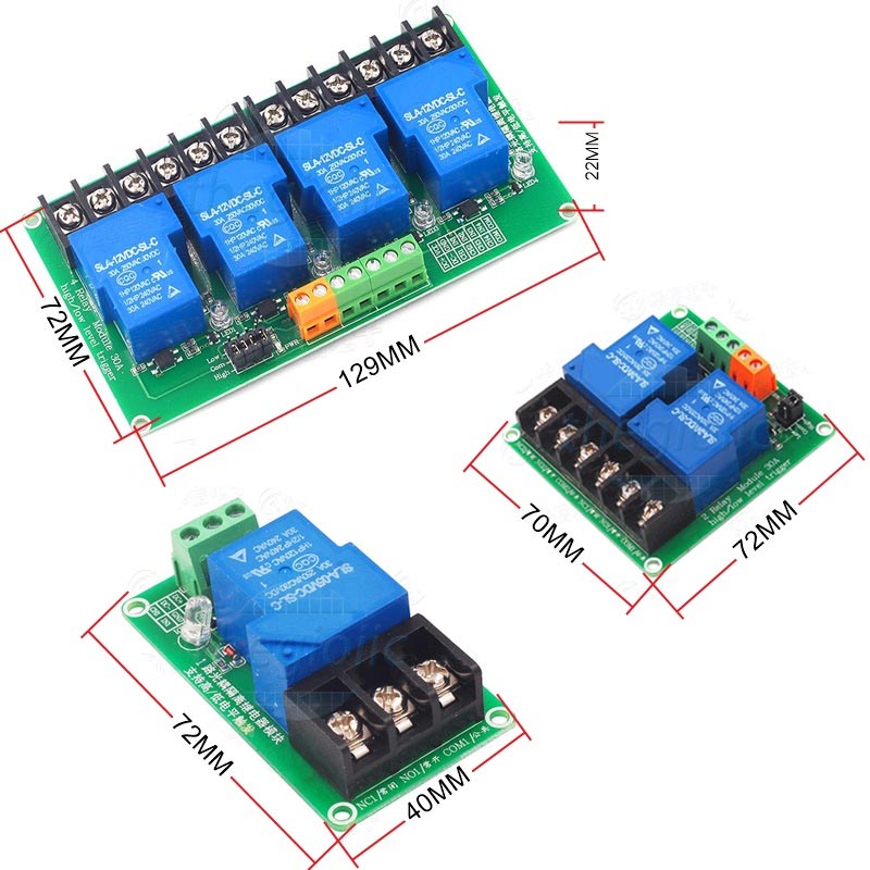 Module 1 Relay 5V 30A Kích Mức Cao/Thấp Với Opto Cách Ly Gắn Ray