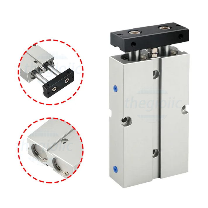 TN20X50-S Xi Lanh Khí Nén Trục Đôi Đường Kính 20mm, Hành Trình 50mm