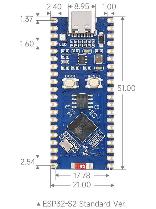 ESP32-S2-Pico Mạch Phát Triển WiFi 2.4 GHz