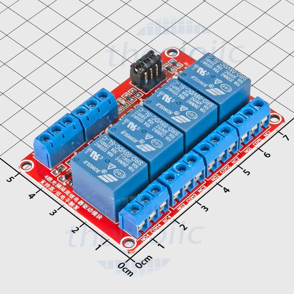 Module 4 Relay 5V Kích Mức Cao/Thấp