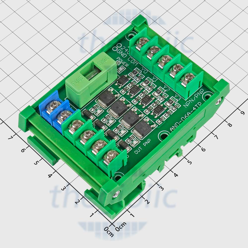 Mạch Mosfet PNP 4 Kênh 24V Gắn Ray Cho PLC
