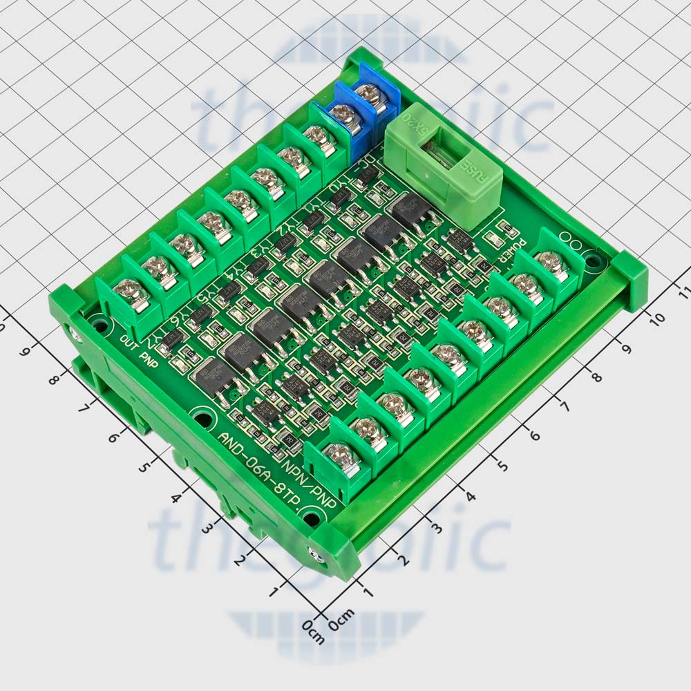 Mạch Mosfet PNP 8 Kênh 24V Gắn Ray Cho PLC
