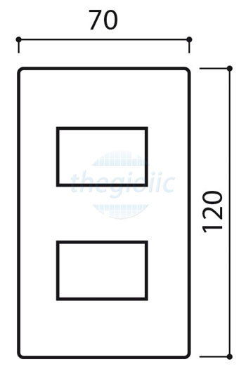 WEV68020SW Mặt Công Tắc Panasonic Dòng Wide Dùng Cho 2 Thiết Bị