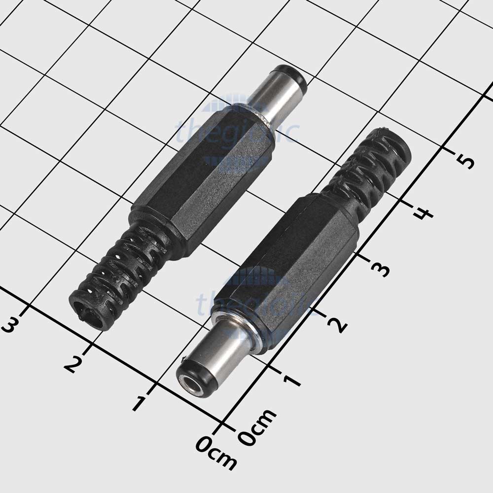 Jack Cắm Nguồn DC Đực 5525 Hàn Dây Kim 2.5mm