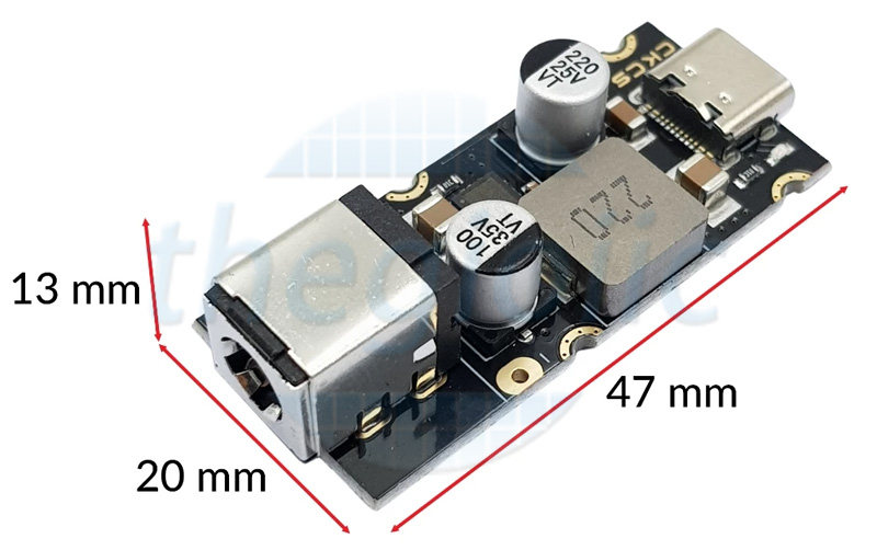 Mạch Chuyển Đổi Sạc Nhanh DC 5525 12-30V Ngõ Ra USB Type-C