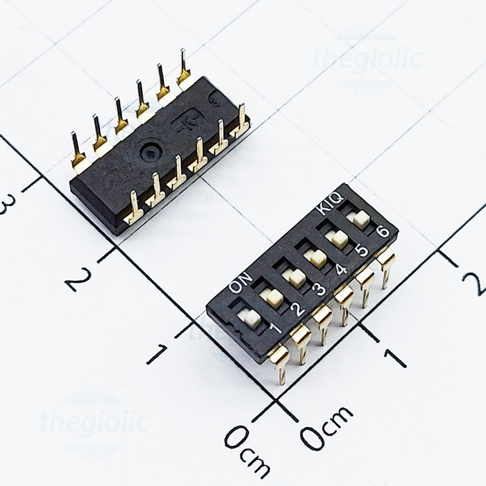 Công Tắc 4 Bit Dip Switch Xuyên Lỗ 2.54mm Màu Đen