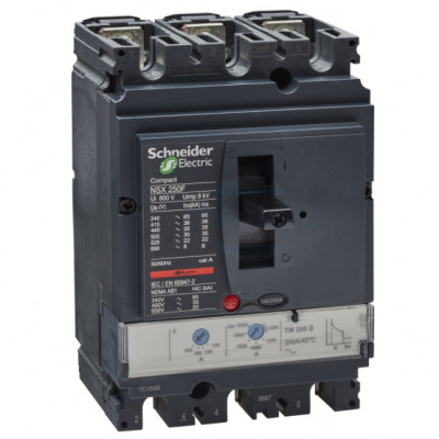 LV431830 MCCB Schneider NSX250N 3P 250A 50KA 800V