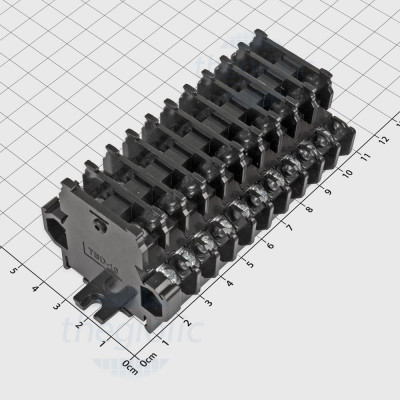 TBD-10 Cầu Đấu, Terminal Tép Gắn Ray 10A 600V Cỡ Dây 0.5-1.25mm2