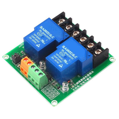 Module 2 Relay 5V 30A Kích Mức Cao/Thấp Với Opto Cách Ly