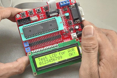 KIT Thực hành, thí nghiệm AVR ATmega16/32 giao tiếp LCD 1602
