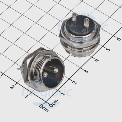 GX20-2P Đầu Nối Tròn Đực 2 Chân Thẳng Hàng 10A 250V